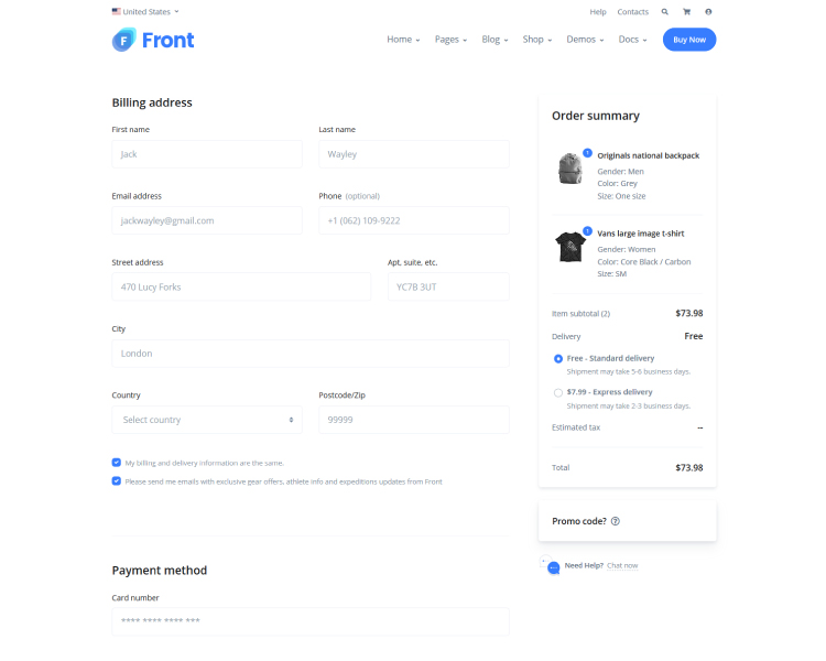 Home Page | Front - Responsive Website Template